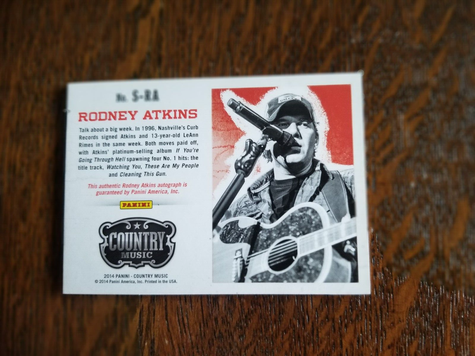 2014 Panini Country Music Authentic Signature RODNEY ATKINS AUTOGRAPH ...