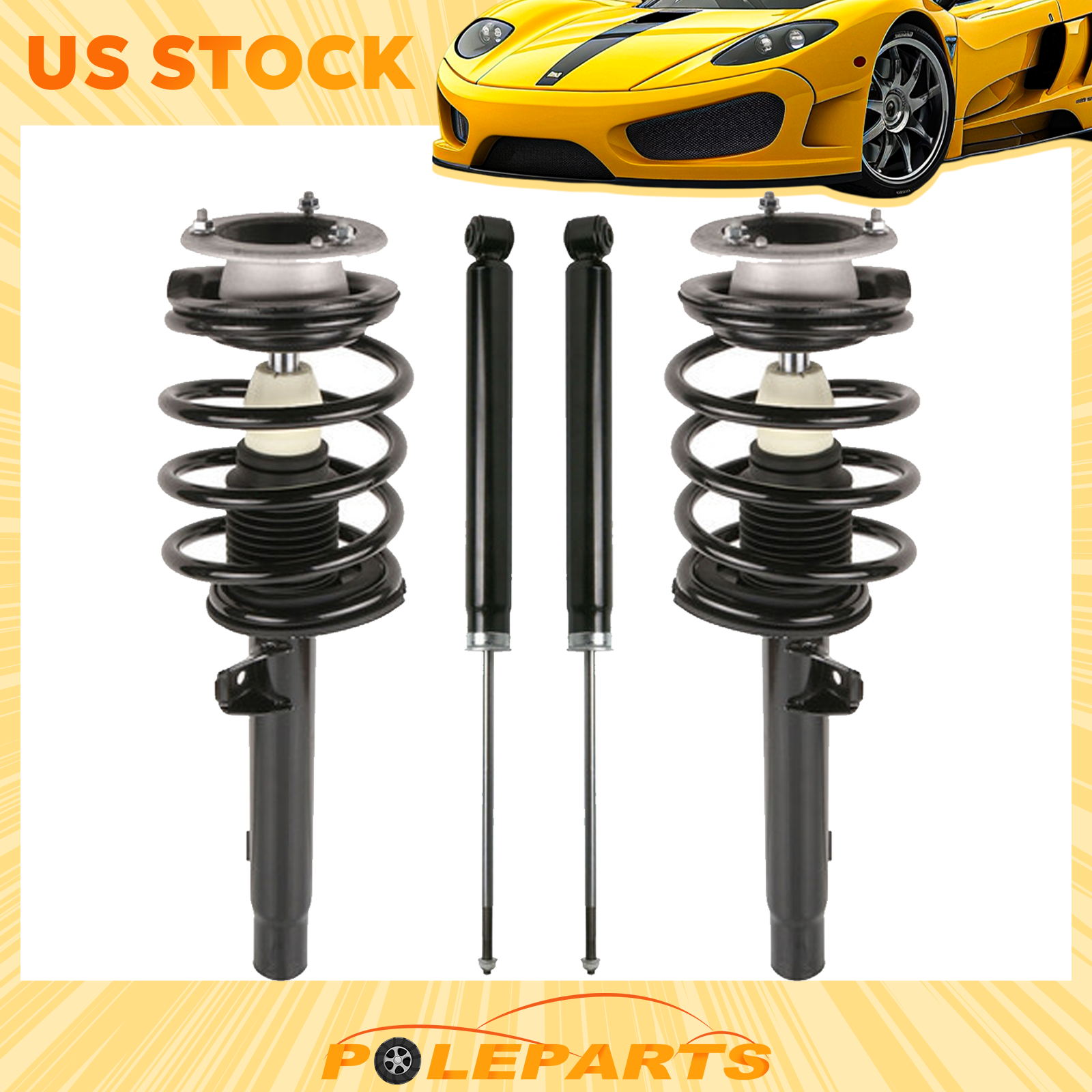 Kit(4) Complete Struts Shock w/ Spring For BMW 328i 325i 320i 323Ci ...