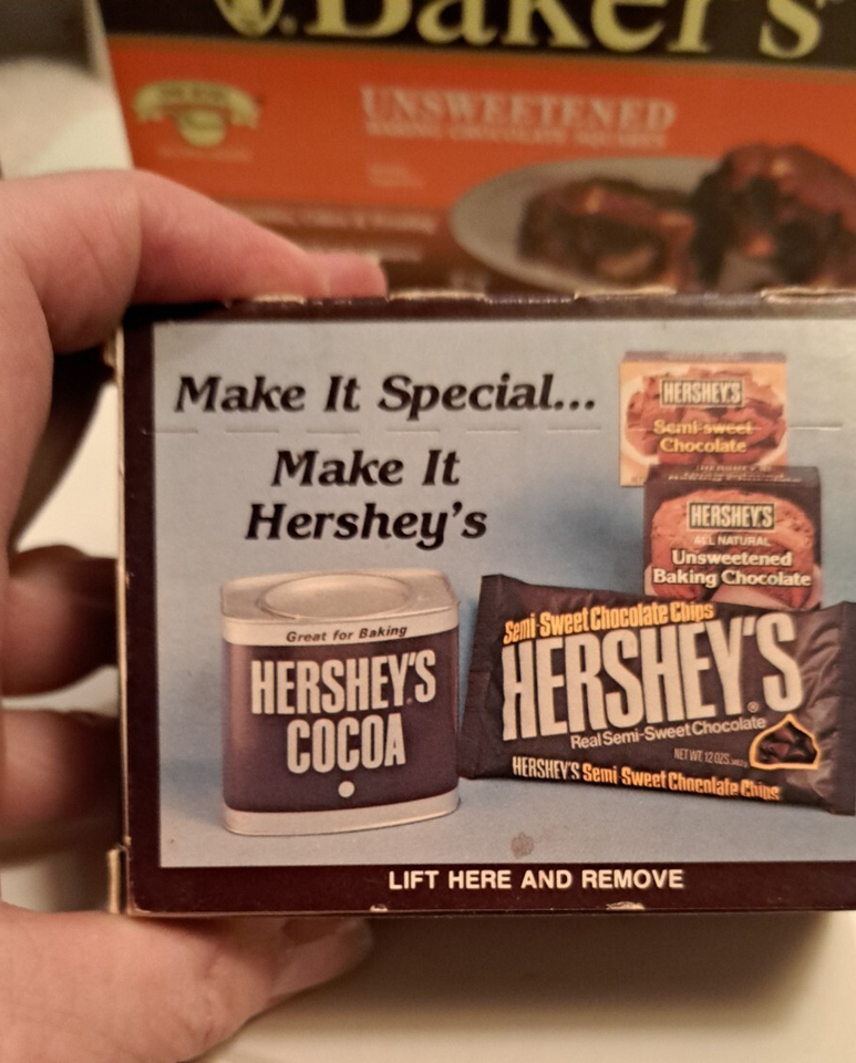 baker's chocolate Hershey cocoa unsweetened baking chocolate vintage 3 ...