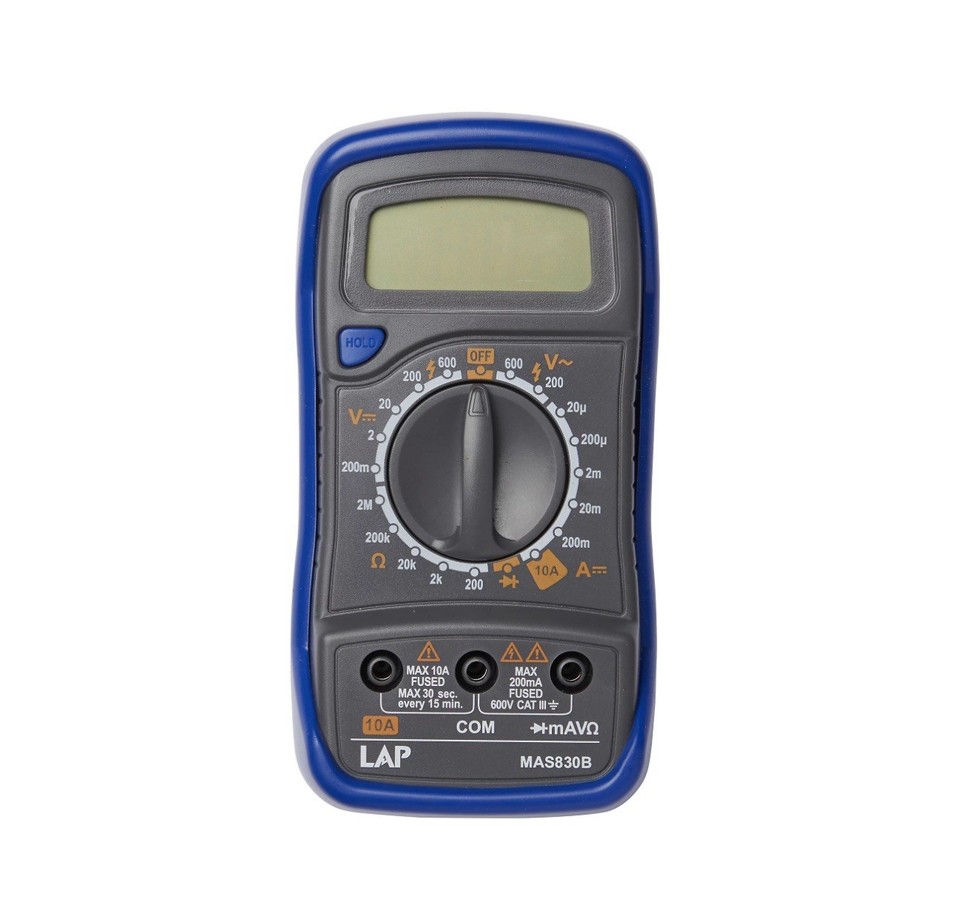 LAP Digital CAT III 2MΩ MAS830B 600V Multimeter (D)70mm, (H)126mm, (W ...