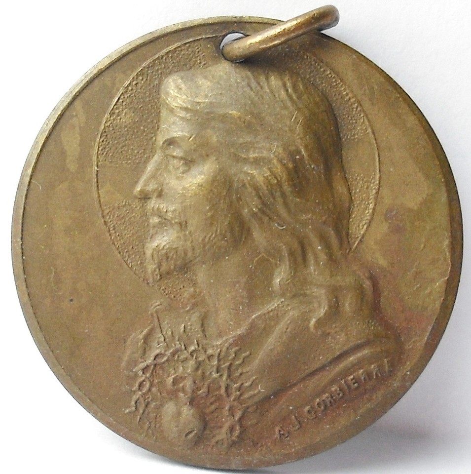 Medal the Heart of Christ Argentina c1920 A J Corbierre 22mm | eBay
