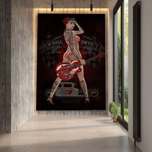 Sexy Rocker Retro Art Canvas Painting Canvas Wall Art Home Decor ...