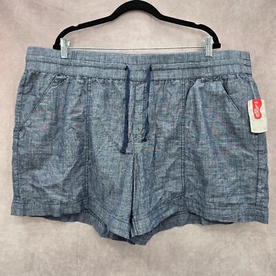 BCG Plus Lifestyle Cuff Chambray Medieval Blue Shorts Size 3X NWT | eBay