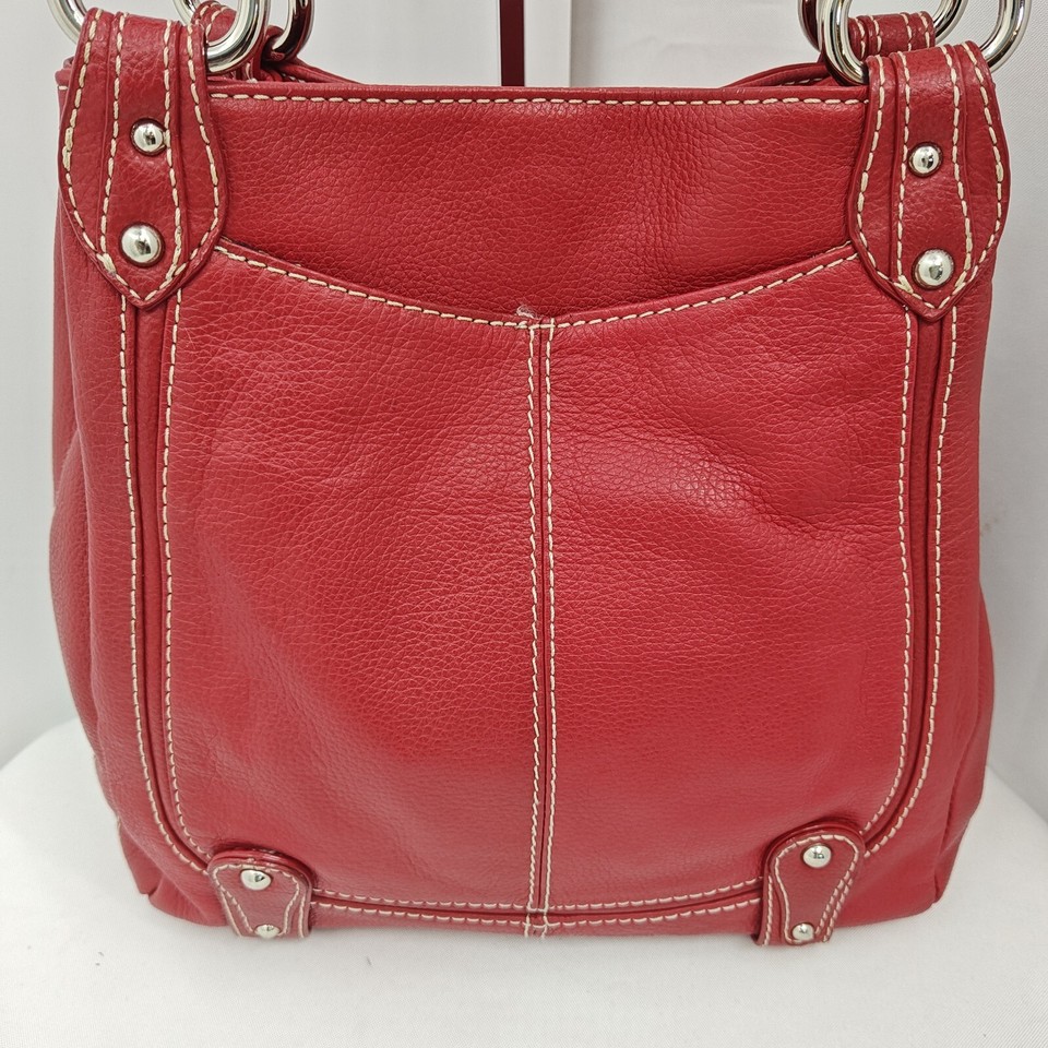 Sophia Caperelli Red Leather Shoulder Bag Purse Handbag | eBay