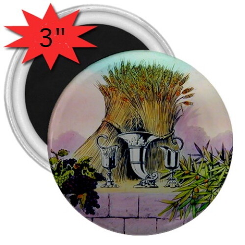 Masonic Refrigerator Magnet 3" * Corn Wine and Oil * Freemason Free ...