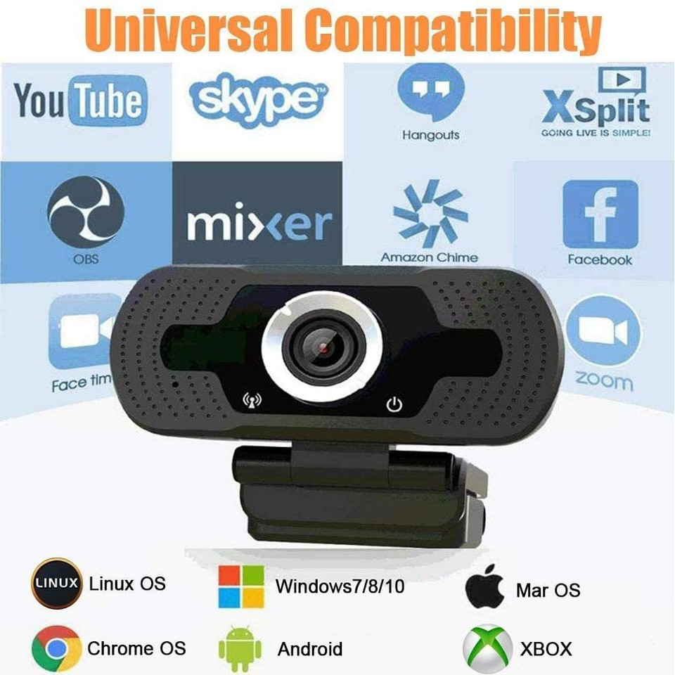 1080P Webcam, NP HD PC Webcam USB Mini Computer Camera Built-in ...