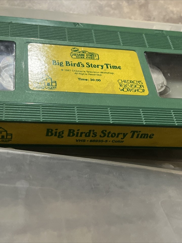 My Sesame Street Home Video Big Bird's Story Time VHS 1987 Classic ...