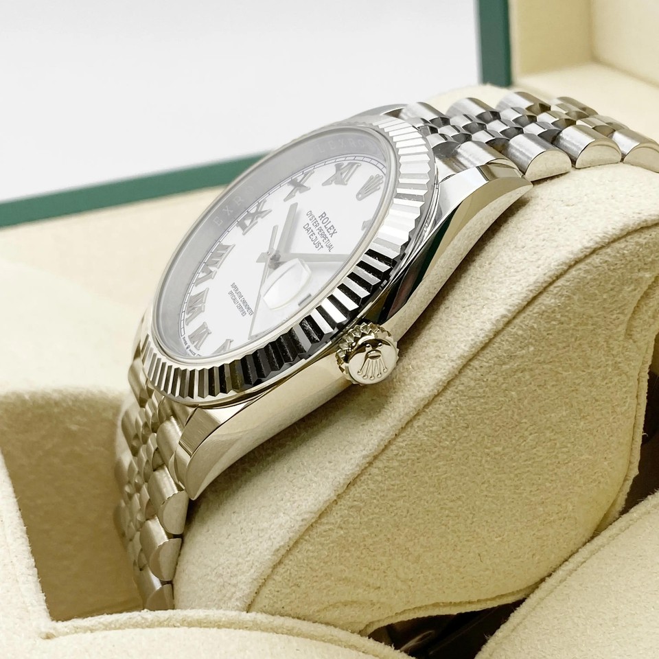 Rolex Datejust 126334 Jubilee Steel White Roman Dial Automatic Watch B ...