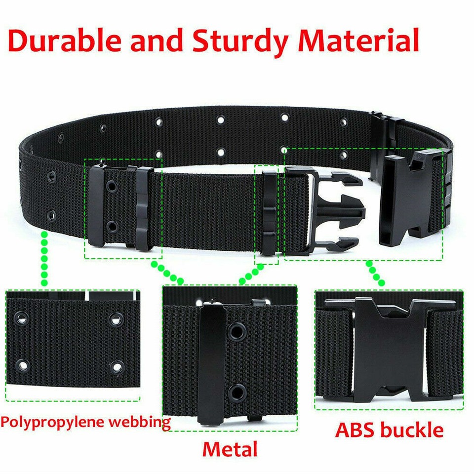 Military Pistol Belt Nylon Tactical Webbing Belt ALICE Marine Corps ...