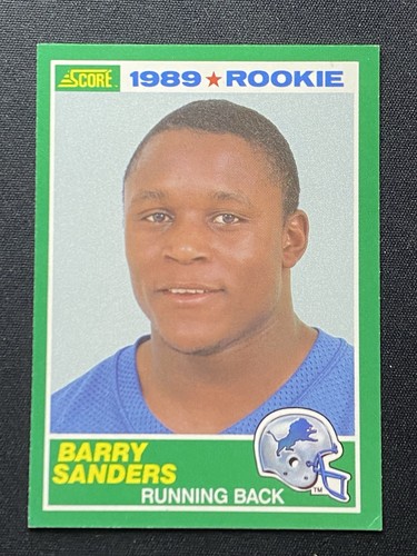 BARRY SANDERS 1989 SCORE #257 ROOKIE CARD RC HOF DETROIT LIONS | eBay