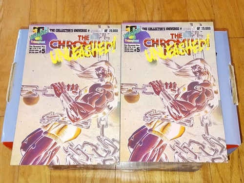 The Chromium Man #5 (2x) 1993 Limited 25,000 ADAM POLINA Triumphant ...