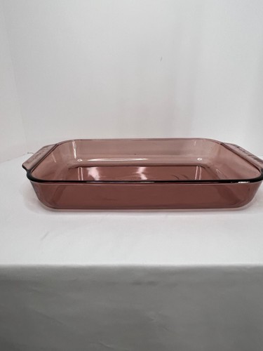 ⭐️Vintage Pyrex Visions Baking Dish Pan 13x9”⭐️Cranberry Purple⭐️3QT No ...
