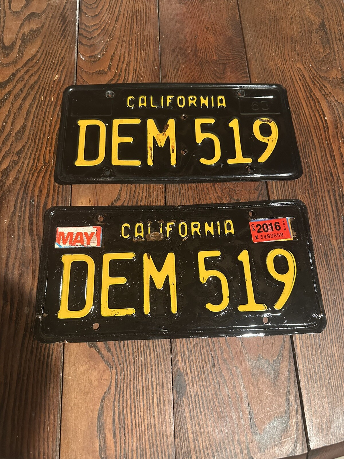Pair of Vtg 1963 Black California License plates | eBay