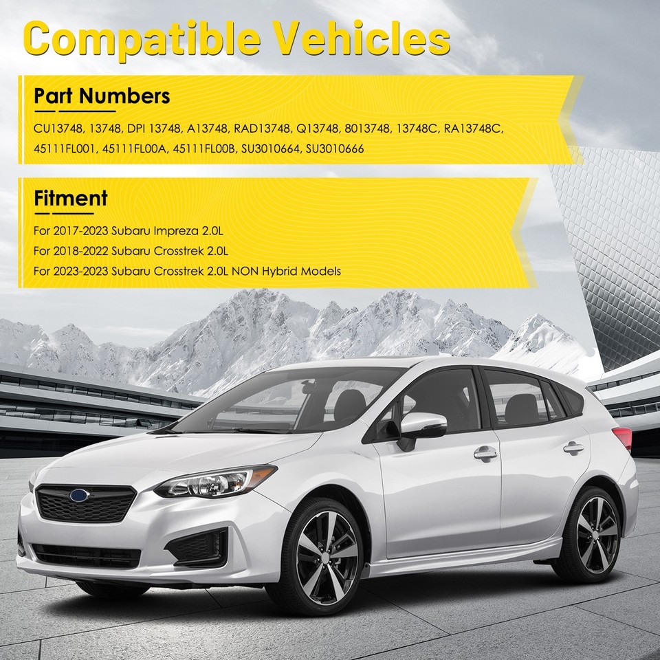 For 2018-2022 Subaru Crosstrek 2017-2023 Impreza 2.0L Radiator Aluminum ...