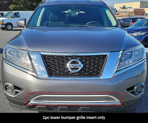 For 2013-2016 Nissan Pathfinder Lower Bumper Stainless Chrome Mesh ...