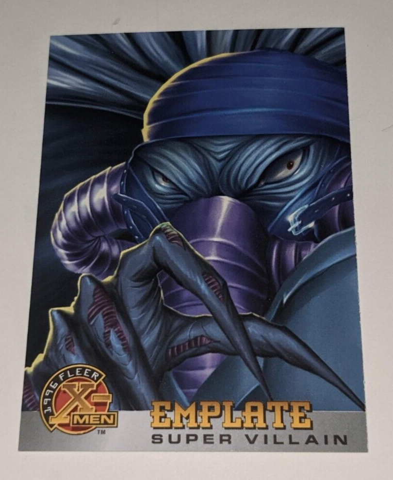 1996 Fleer X-Men # 64 EMPLATE Marvel Trading Card Comic Book Super Hero ...