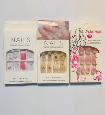 3 Pack Of Different Size And Shapes Of Fake Nails For Woman | eBay UK