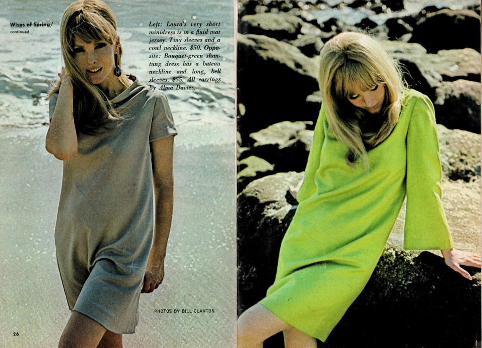 1967 Laura Devon actress Dominique fashions tv guide photo article TV17 ...