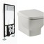Concealed Wall Hung Toilet WC Adjustable Frame + Cistern, Pan,Plate ...