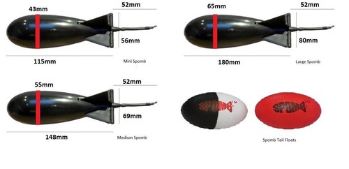 Spomb NEW Carp Fishing Spod Bomb Bait Rocket / Dispenser - All Sizes or ...