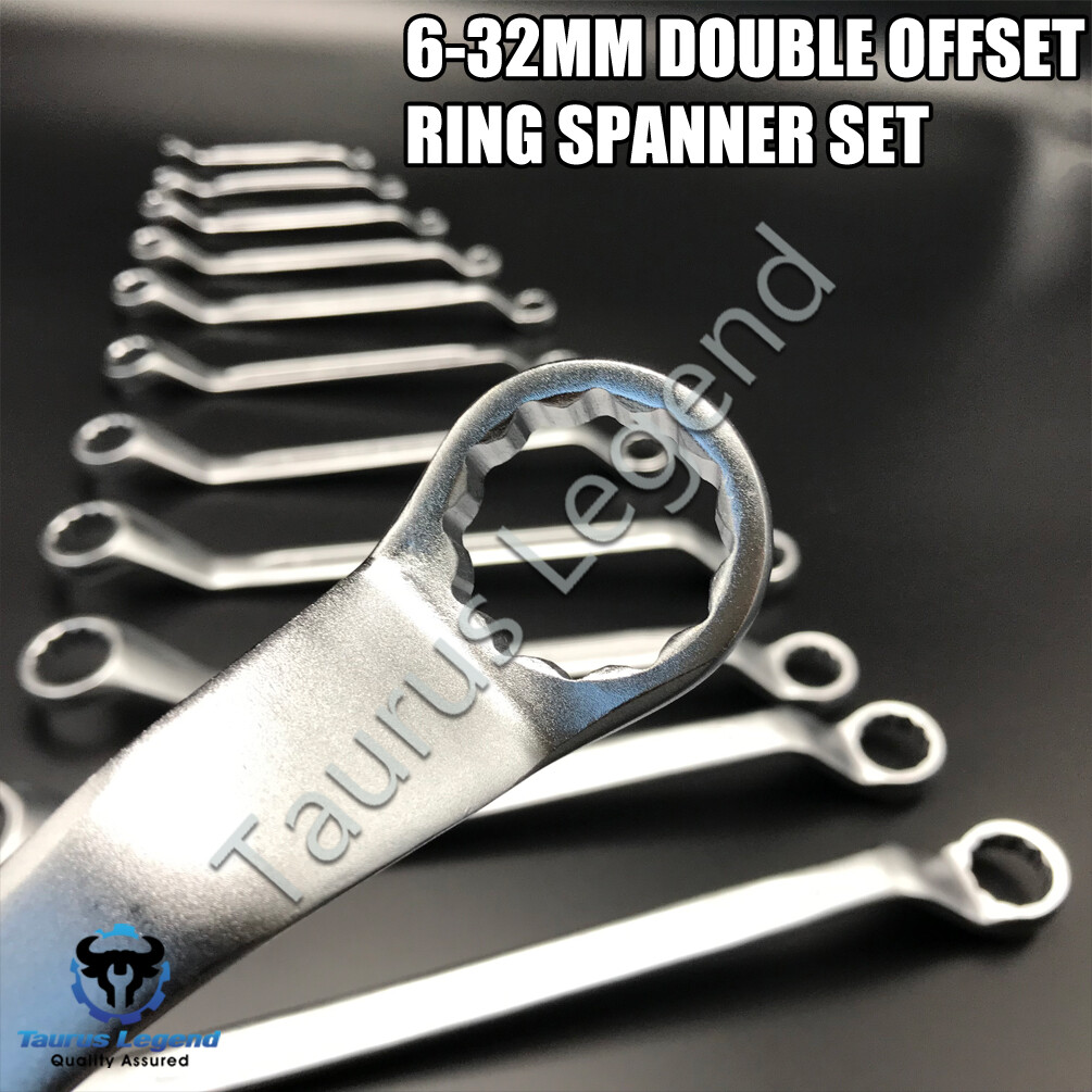 12PC Double Offset Ring Spanner Set Metric Wrench 6-32mm in Canvas Roll ...