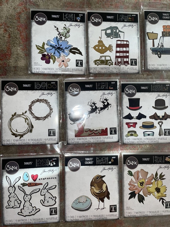 Tim Holtz Sizzix Thinlits Die Sets Lot of 26 Brand New! Fast Shipping HUGE LOT!! | eBay