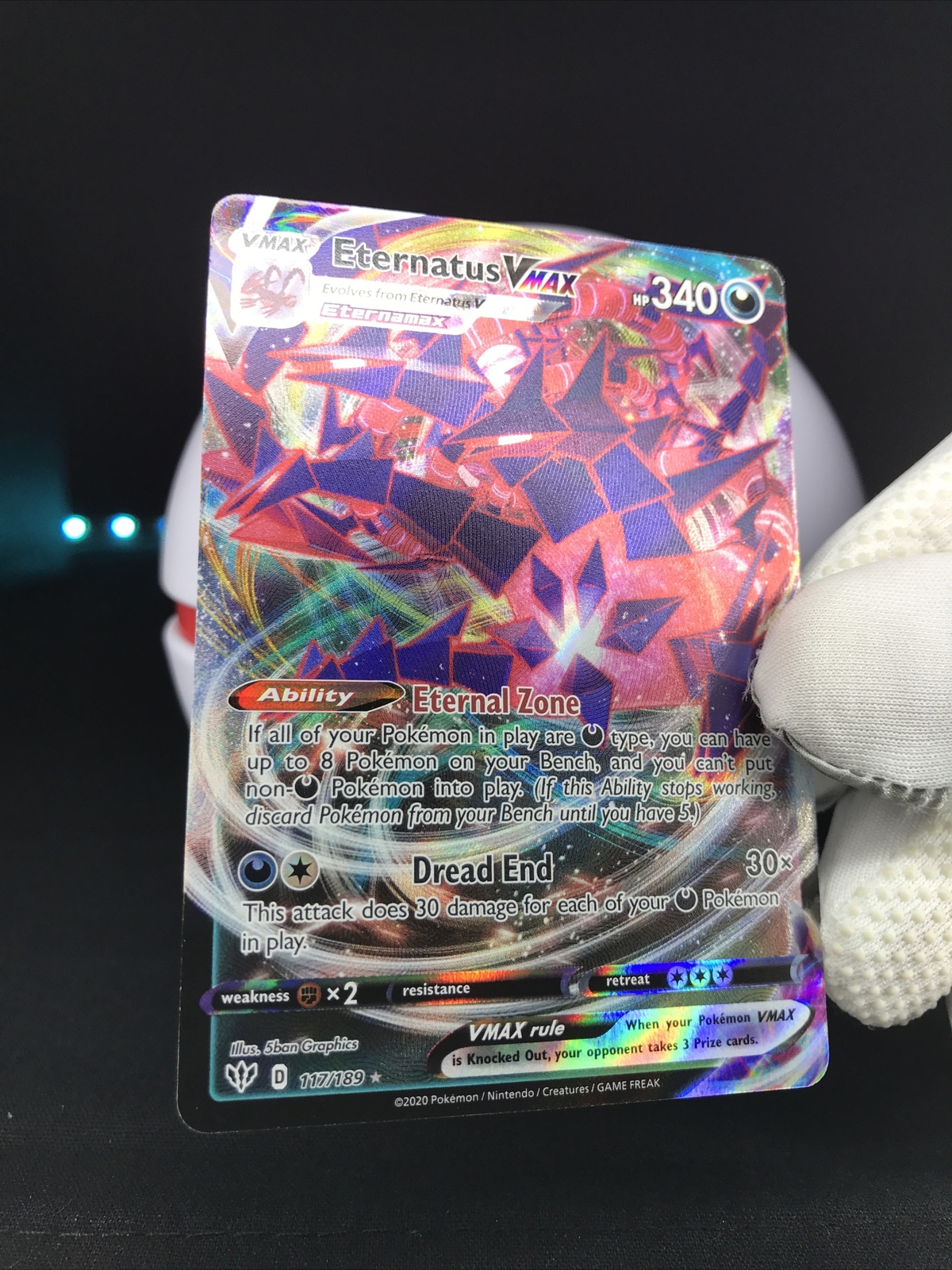 Eternatus VMAX 117/189 Pokemon TCG Darkness Ablaze UltraRare Full Art ...