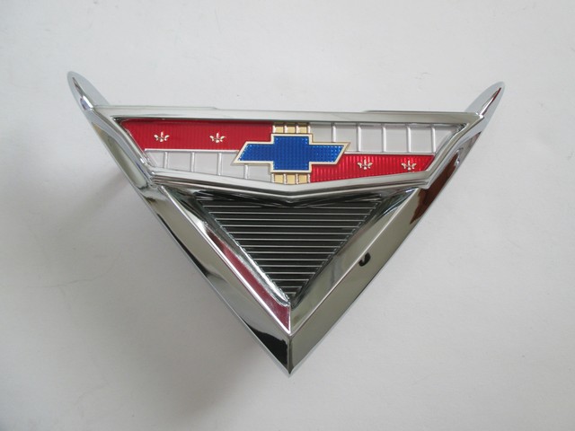 61 CHEV BOOT BADGE ASSEMBLY 1961 CHEVROLET IMPALA BELAIR EMBLEM TRUNK ...