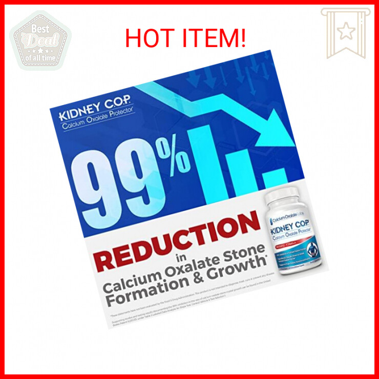 Kidney COP Calcium Oxalate Protector 120 Capsules, Patented Kidney ...