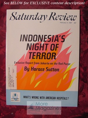 Saturday Review February 4 1967 INDONESIA HORACE SUTTON THEODORE C ...