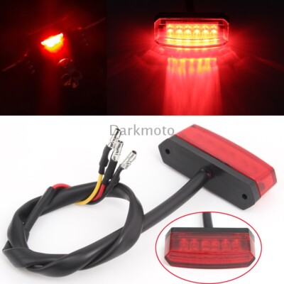 12V 6 LED Tail Light Bike Mini Rear Running Stop Brake Bright Blinker ...