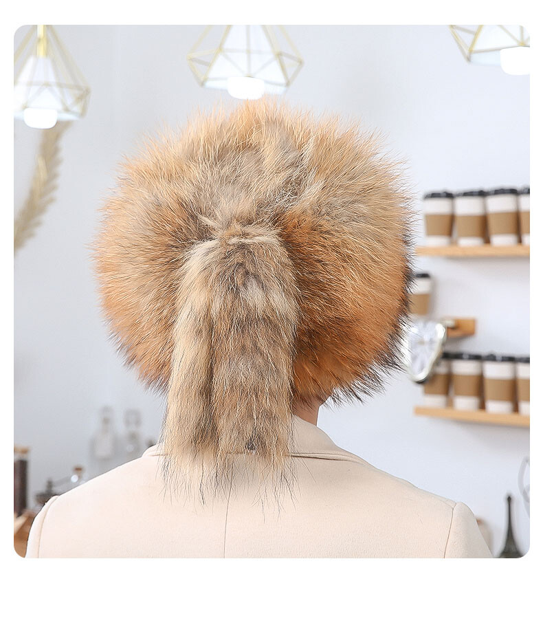 Men's Full Covered Real Fox Fur Hat Russian Ushanka Cossack Mongolia ...