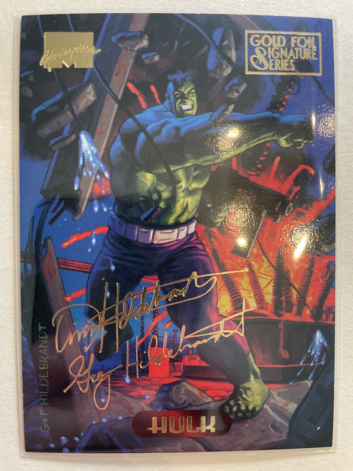 1994 Marvel Masterpieces Gold Signature, 1 Single Base Card, #50, Hulk ...