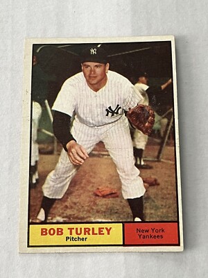 Vintage 1961 Topps Bob Turley Baseball Card #40 New York Yankees EX-MT ...
