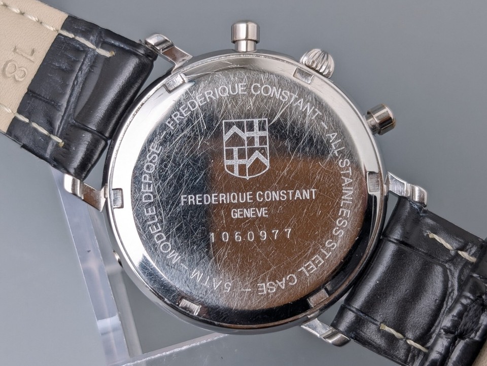 Frederique Constant Depose White Dial Chronograph Quartz Men's Watch ...