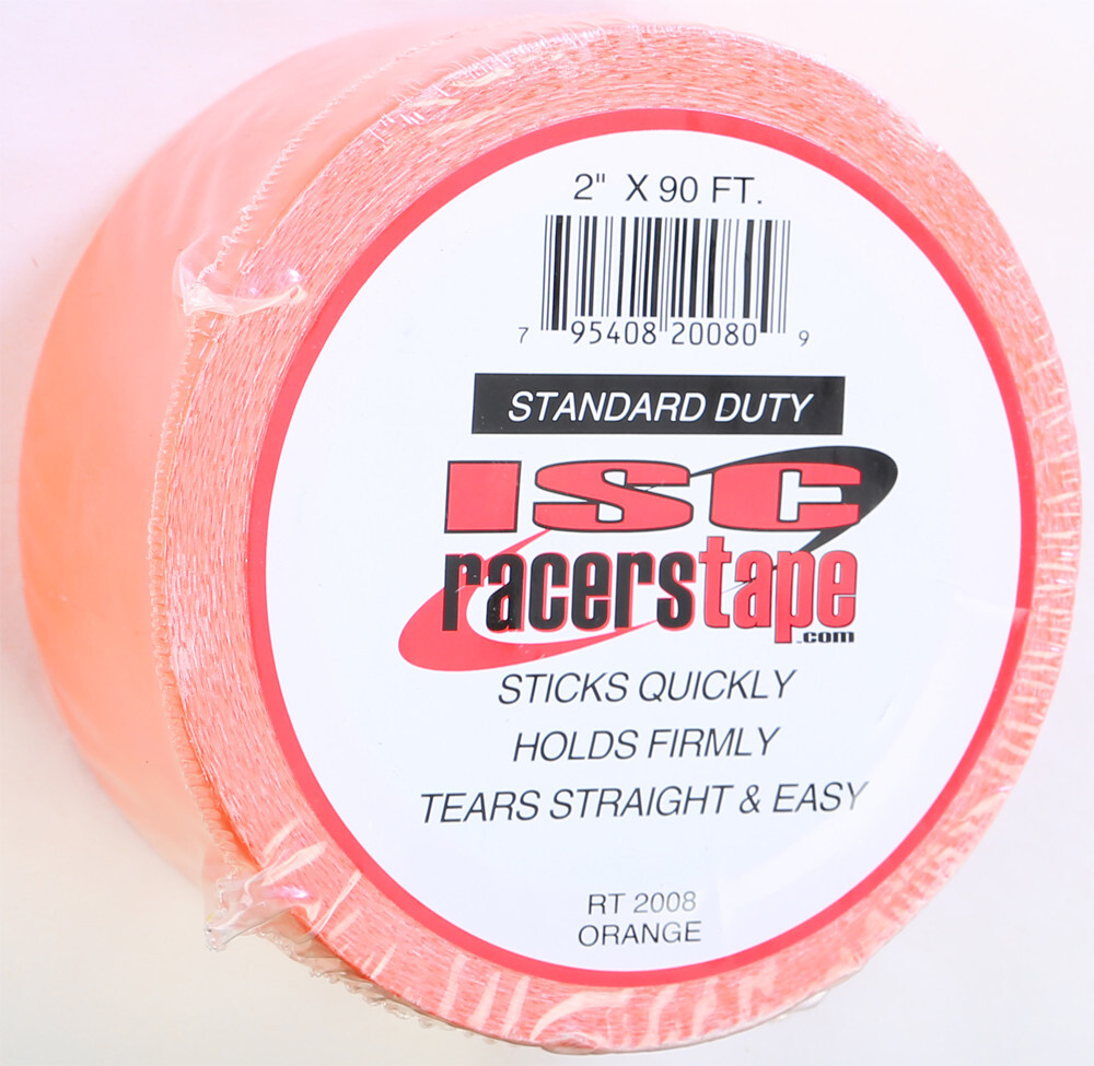 ISC Racers Tape Top-Grade Colored Duct Tape 2in. x 90ft. Orange #RT2008 ...