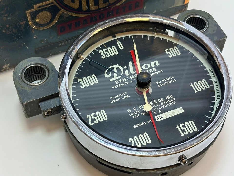 Dillon USA 3,500 LBS. Dynamometer Indicator Gauge w/ Metal Case ...
