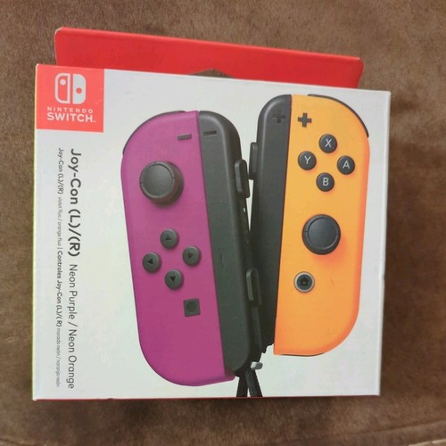 Nintendo Switch Official OEM Orange & Purple Joy-Cons Joycons (Brand ...