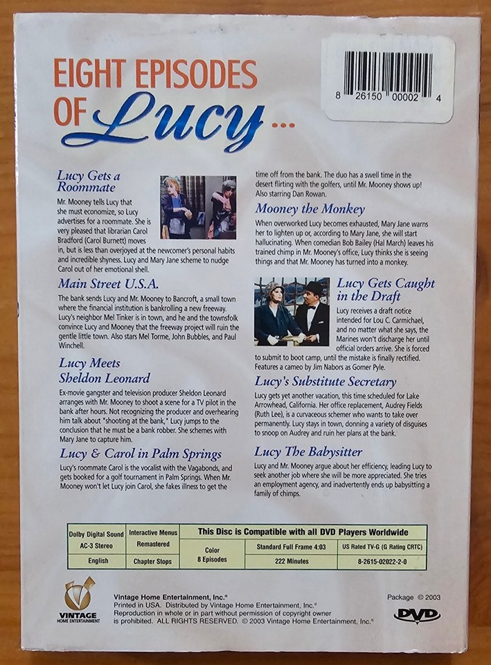 20 Episodes Of The Lucy Show + Lucy Queen Of Comedy Tribute To Lucille ...