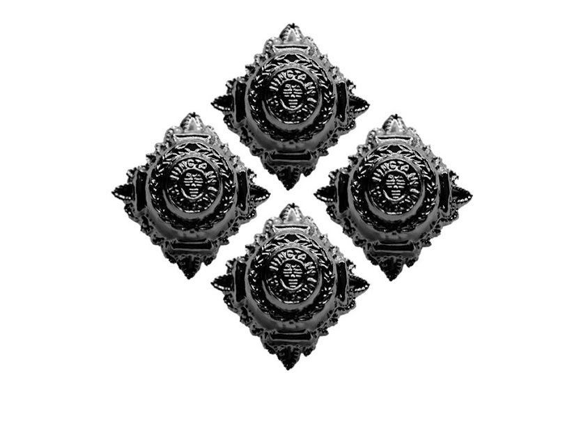 4x Police Inspector Pips / Bath Stars METAL Insp Epaulettes Chrome ...