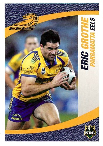 2008 PARRAMATTA EELS NRL Card ERIC GROTHE Daily Telegraph Centenary | eBay