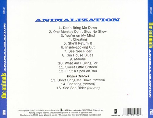 The Animals – Animalization (2013) ABKCO – 8995-2 reissue CD brand new ...