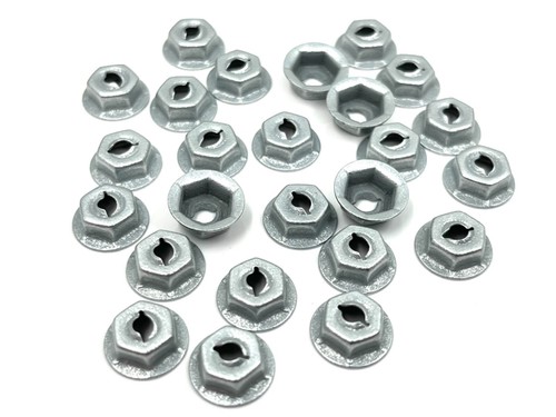 25 pcs 1/8" emblem name plate script thread cutting nuts fits GM Chevy ...
