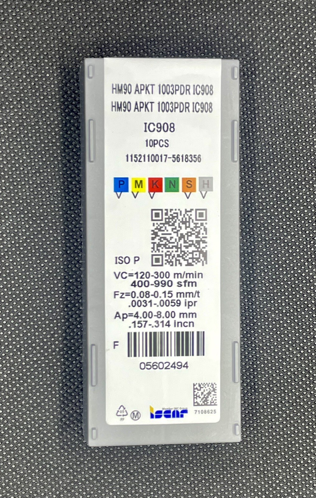 ISCAR HM90 APKT 1003PDR IC908 Carbide Milling Inserts APKT1003PDR 10 ...