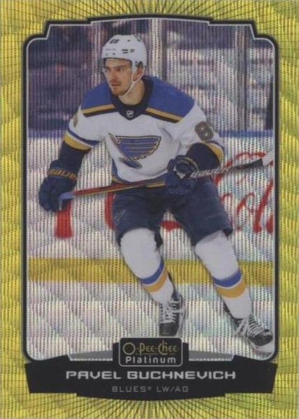 2022-23 O-Pee-Chee Platinum - Yellow Surge #176 Pavel Buchnevich for ...