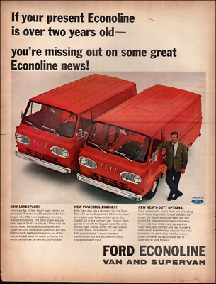 1965 Vintage ad for Ford Econoline Van retro Red 09/16/22 | eBay