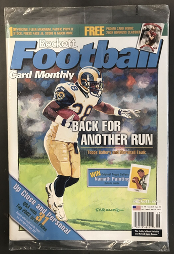 BECKETT FOOTBALL CARD MONTHLY MAGAZINE-AUGUST 2002-ST. LOUIS RAMS ...