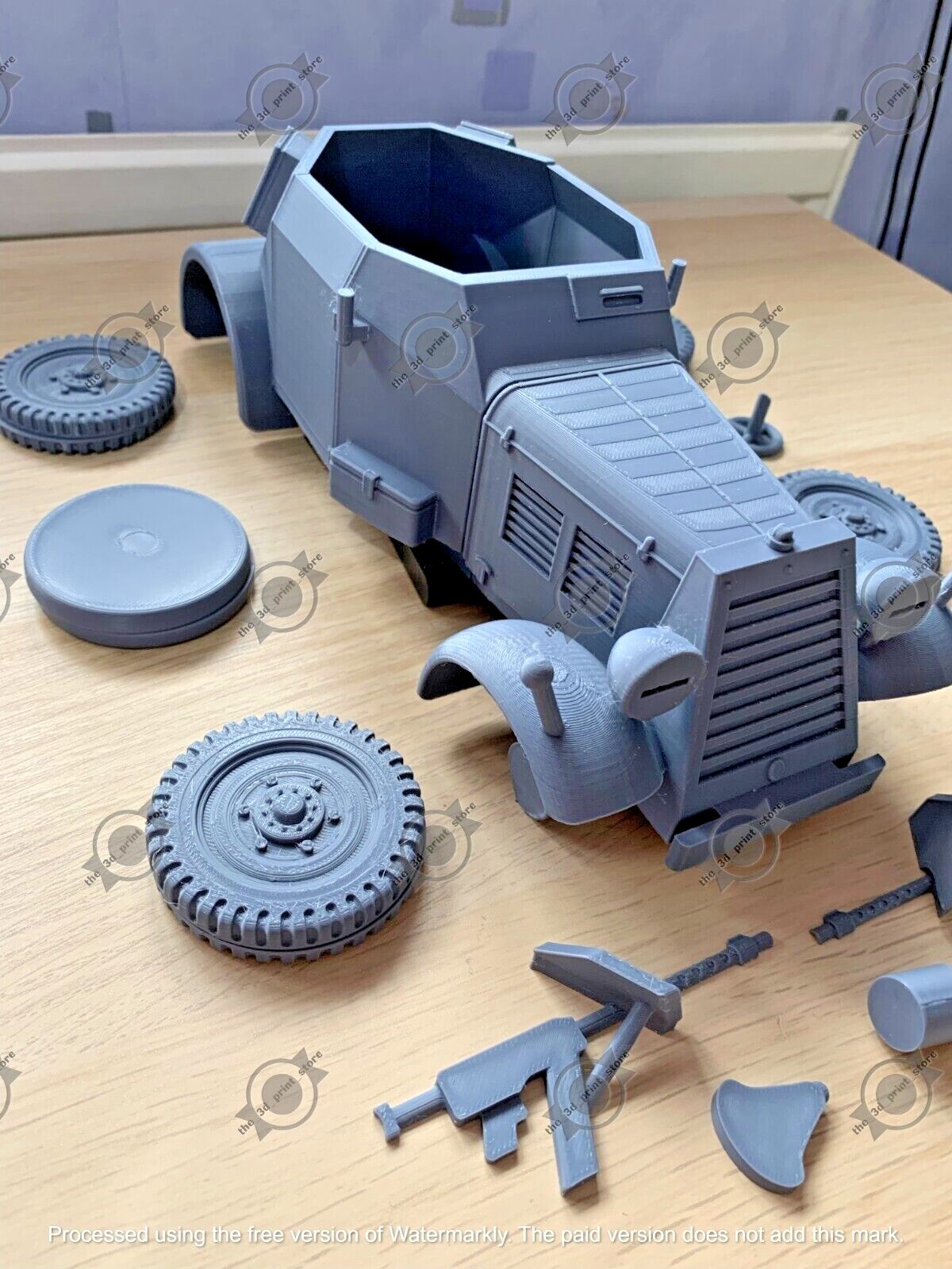 WW2 GERMAN Sd.KFZ-13 ARMOURED RECON VEHICLE 3D PRINTED, MANY SCALES ...