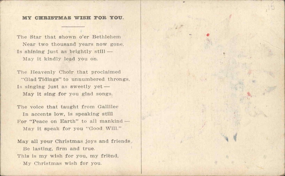 Christmas RFD Mailman Rural Postal Letter Carrier Route 9 Poem on Back ...