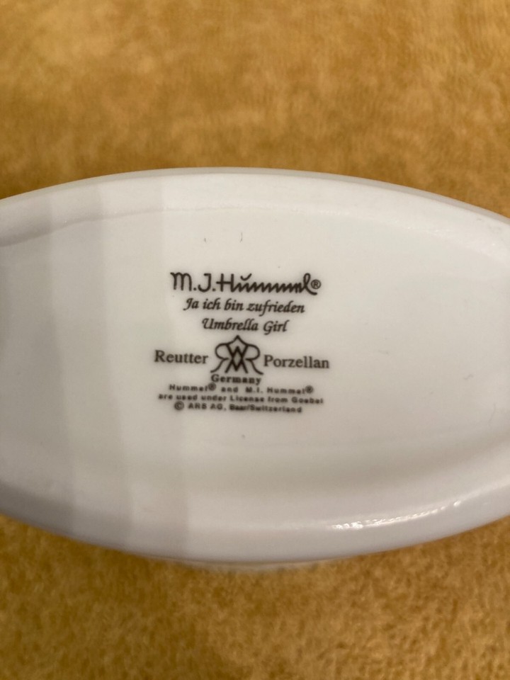 Reutter Porzellan MJ Hummel Umbrella Girl Porcelain Vase | eBay